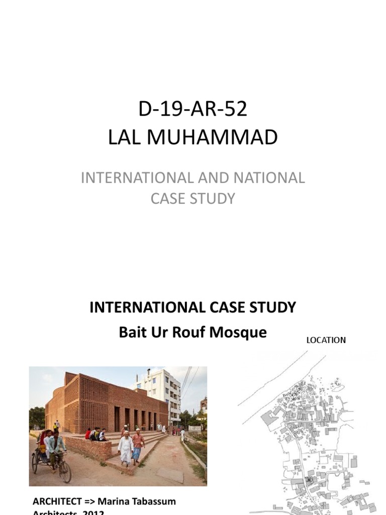 Case Study Mosque | PDF | Mosque | Economic Sectors