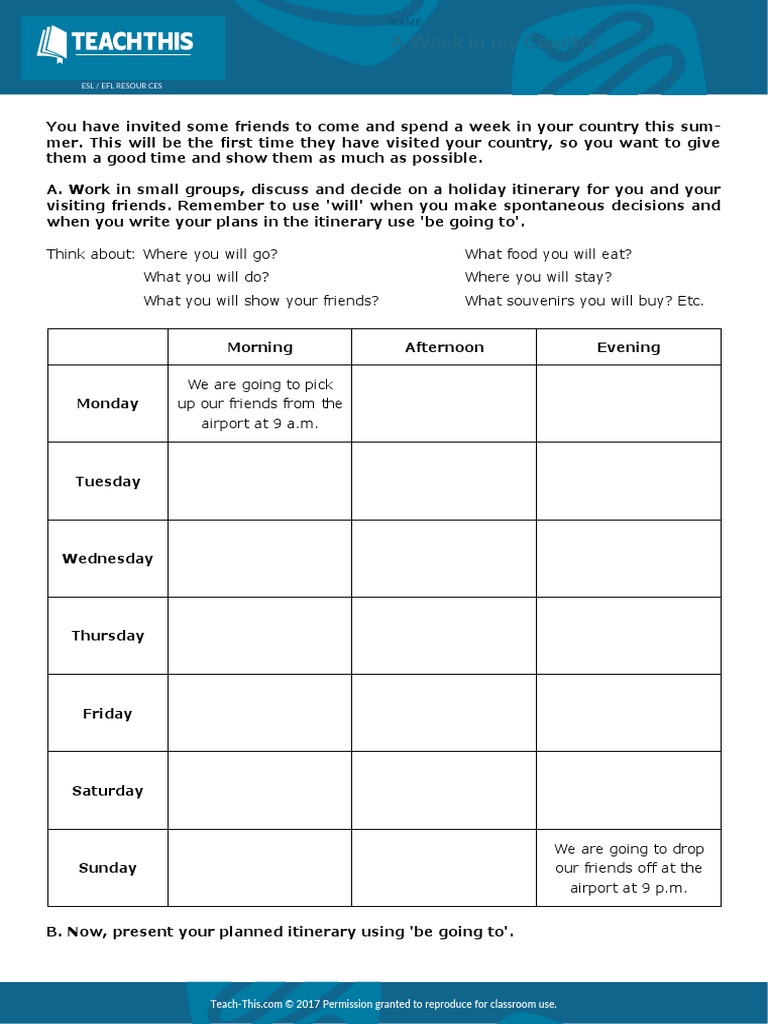 A Week in My Country Interactive Version | PDF