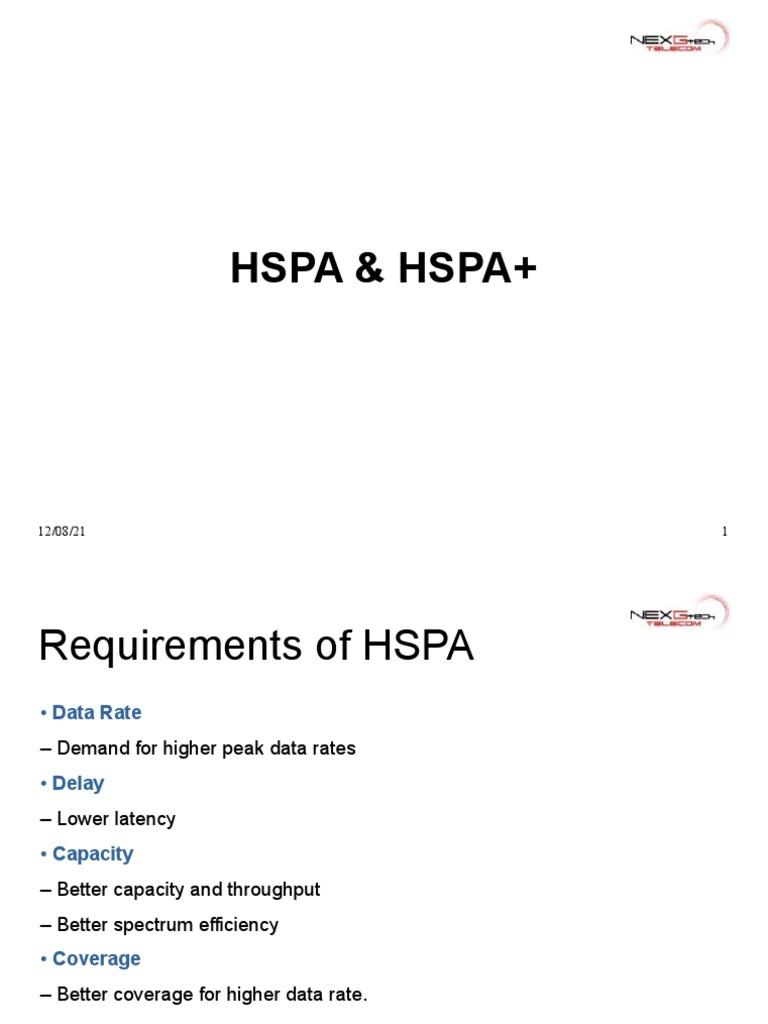 HSPA and HSPA+ | High Speed Packet Access | Networks