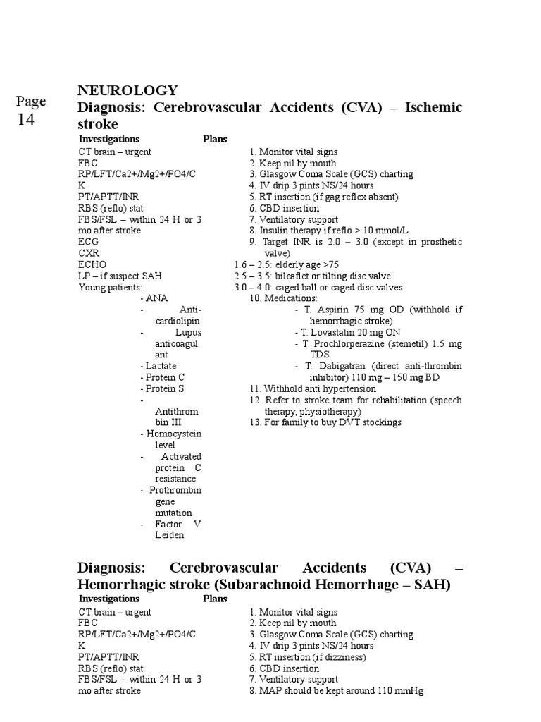 Neurology Diagnosis: Cerebrovascular Accidents (CVA) - Ischemic Stroke ...