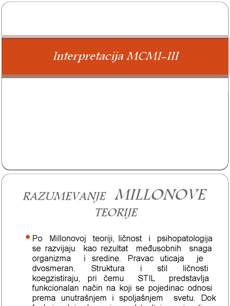 MCMI | PDF