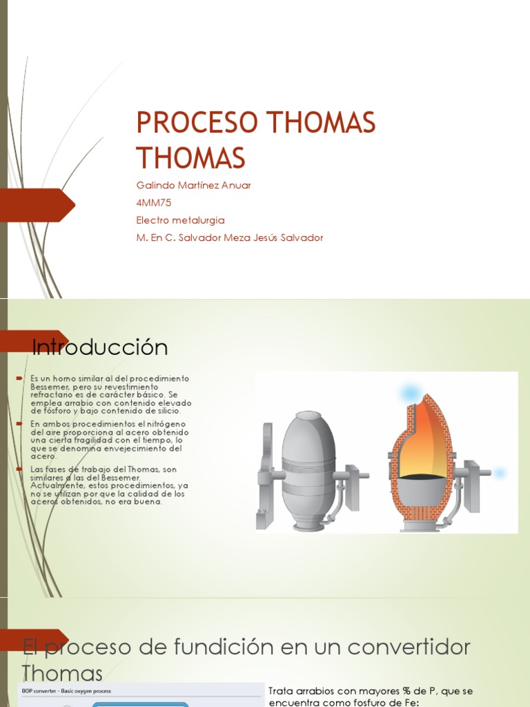 Proceso Thomas | PDF | Arrabio | Hierro