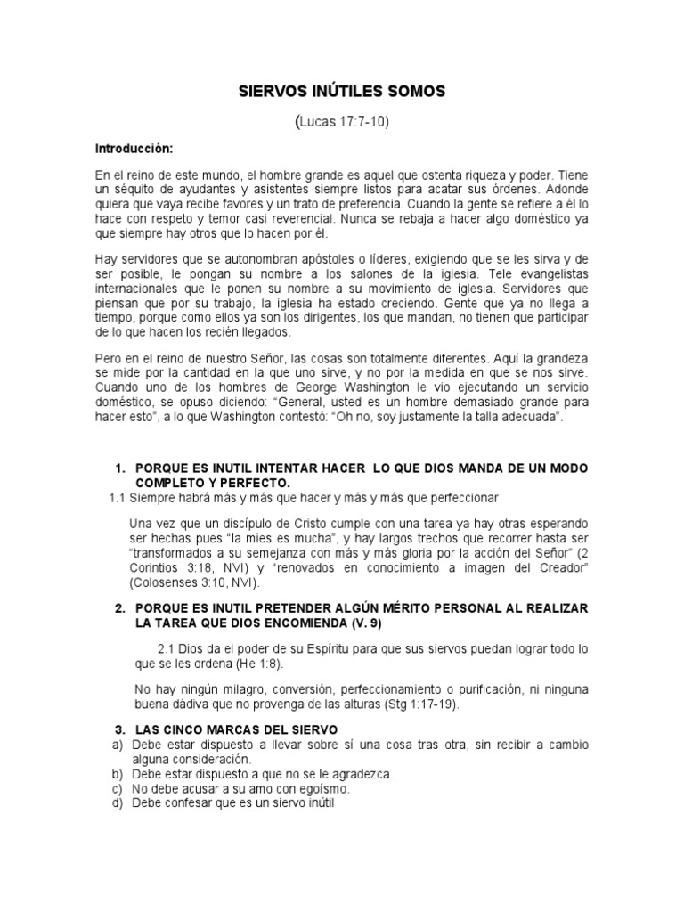 Siervos Inútiles | PDF | Religión y creencia | Biblia