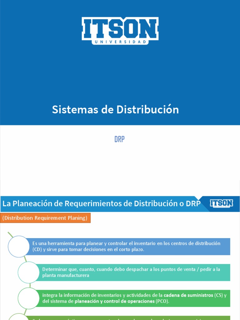 DRP Sistemas de Distribución | PDF | Inventario | Logística