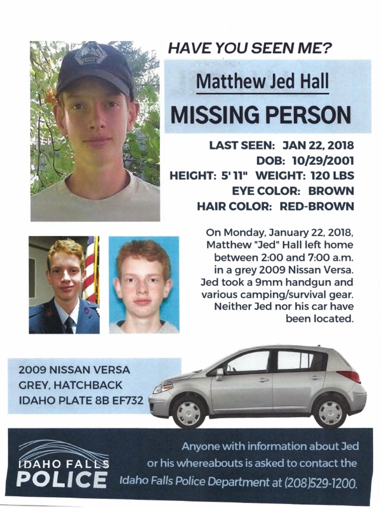 Missing Person Matthew Jed Hall | PDF