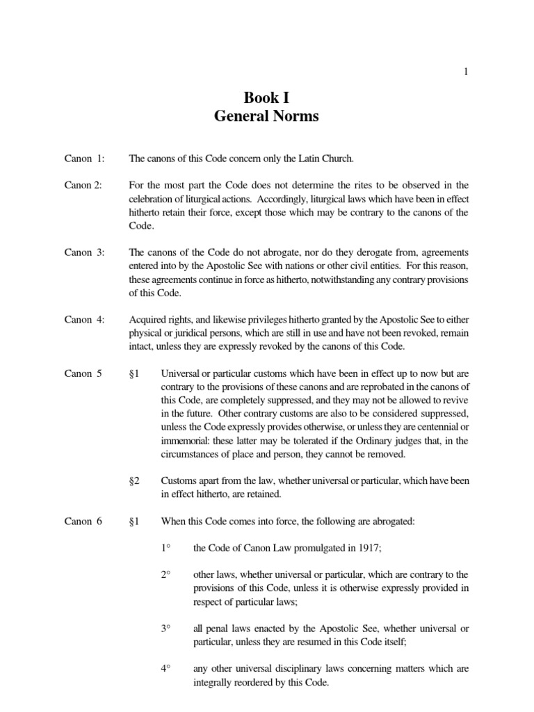 Overview of Canon Law Principles | PDF | Catholic Church | Canon Law
