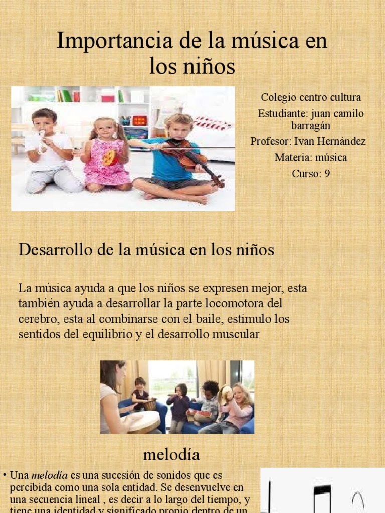 Importancia de La Música en Los Niños | PDF