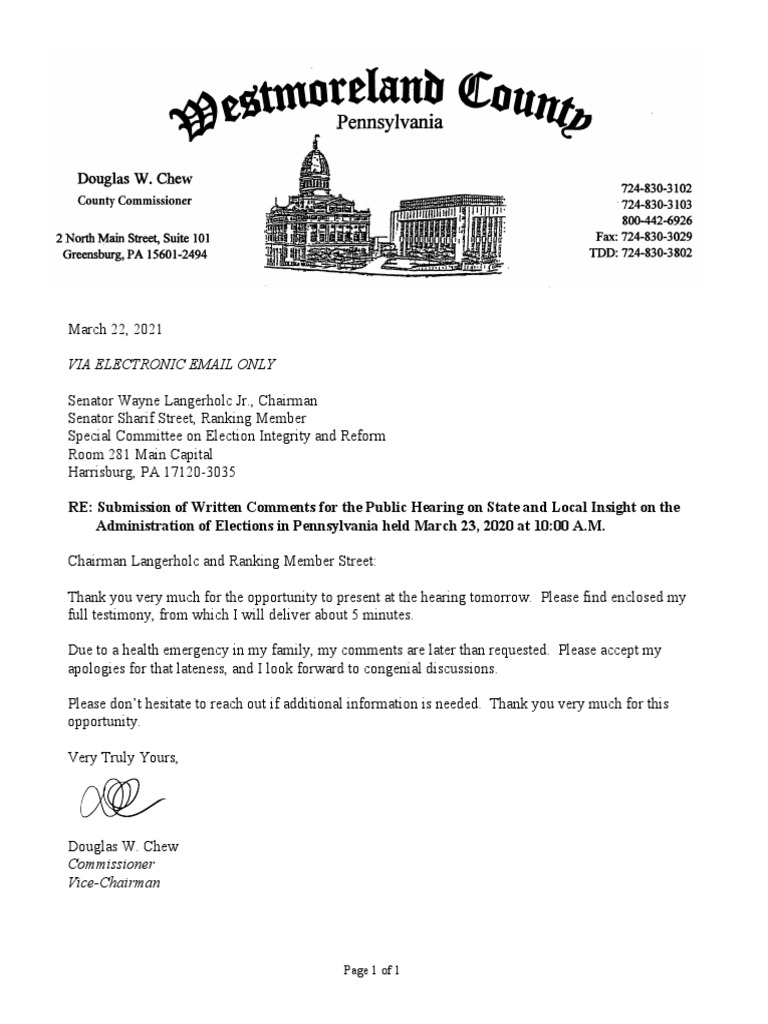 Doug Chew's Election Integrity Testimony | PDF | Politics