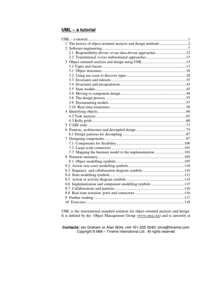 Uml Tutorial | PDF