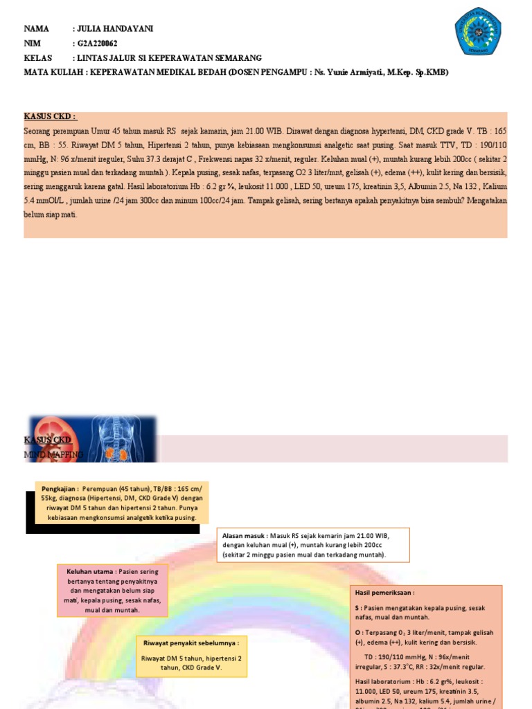 Mind Mapping CKD Julia Handayani G2a220062 | PDF