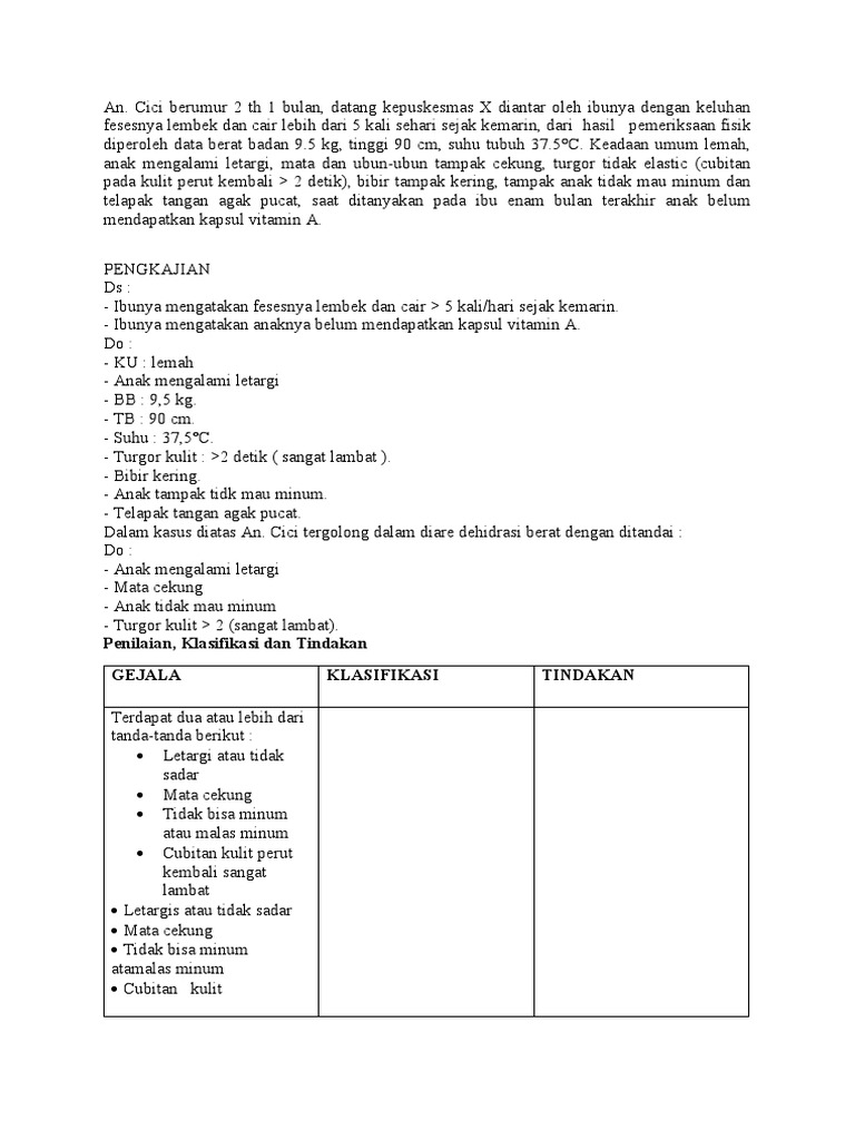 Klasifikasi Diare | PDF