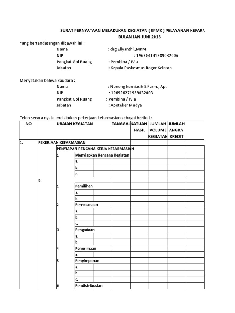 Contoh SPMK | PDF