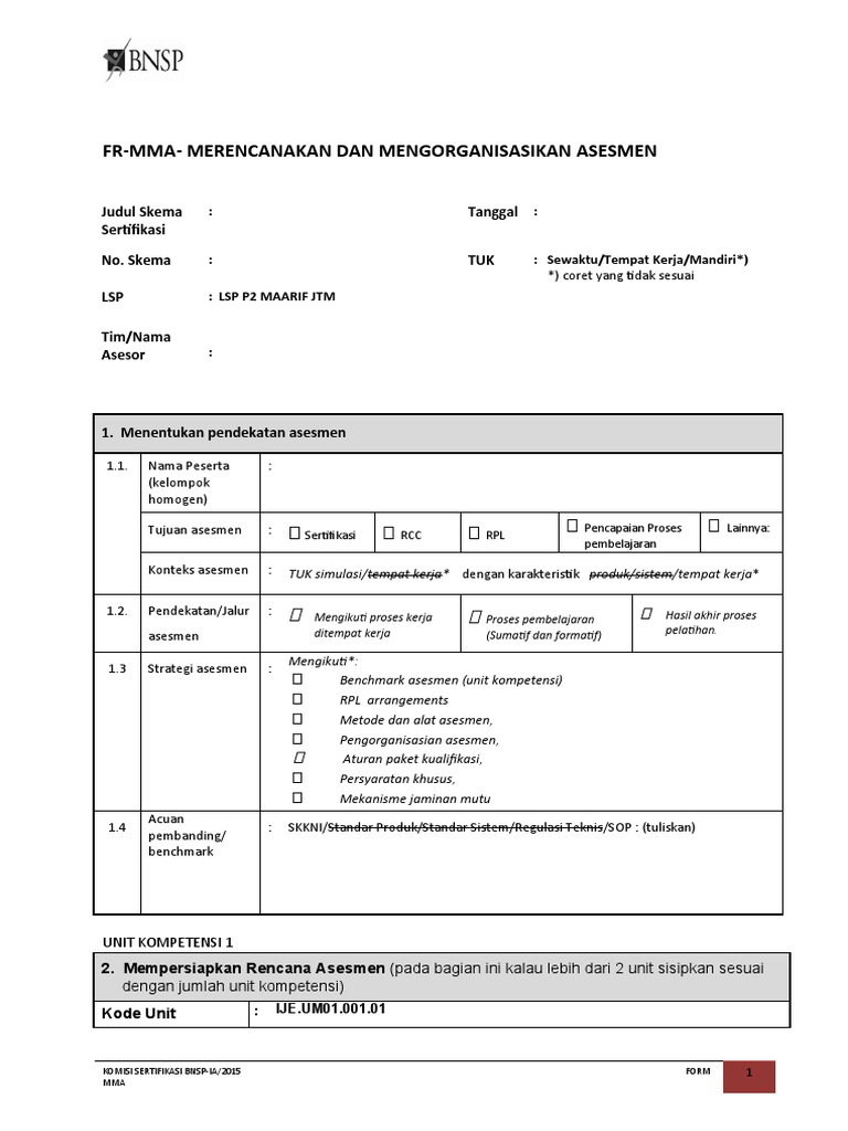 FORM MMA - Rev.01 | PDF