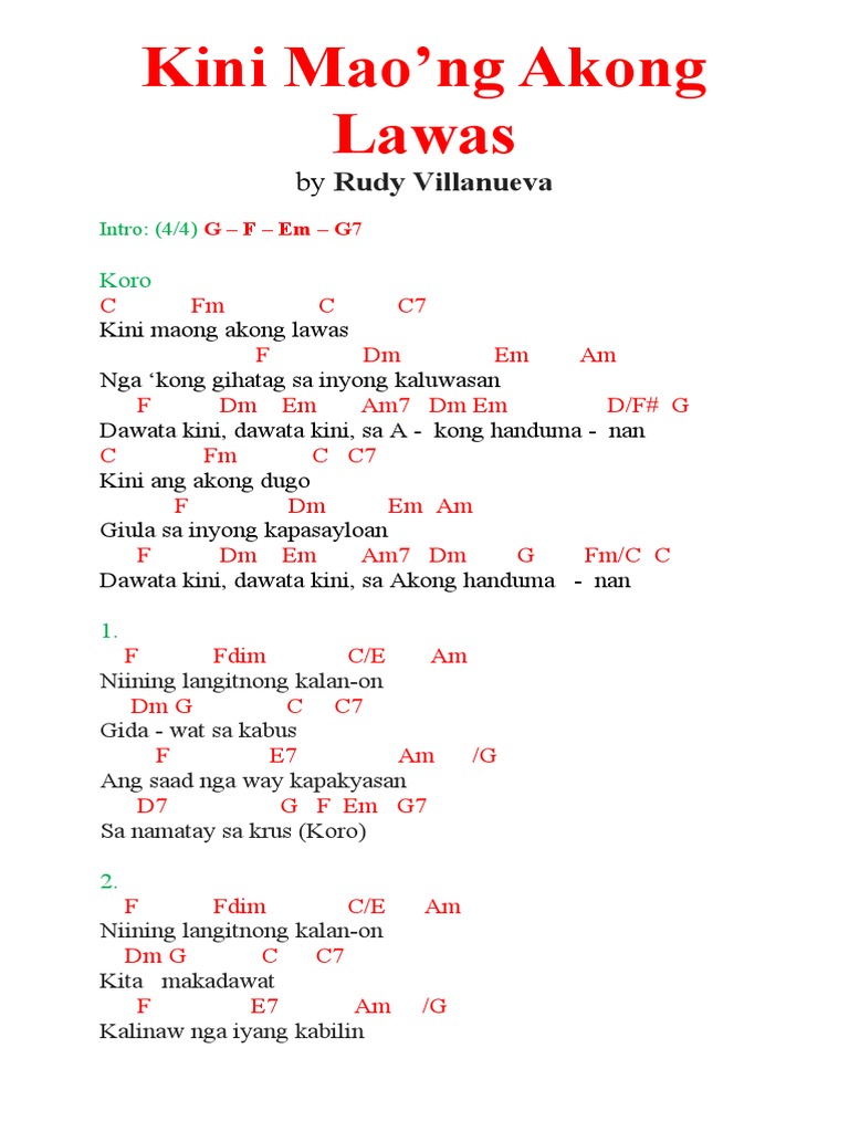 Kini Maong Akong Lawas | PDF