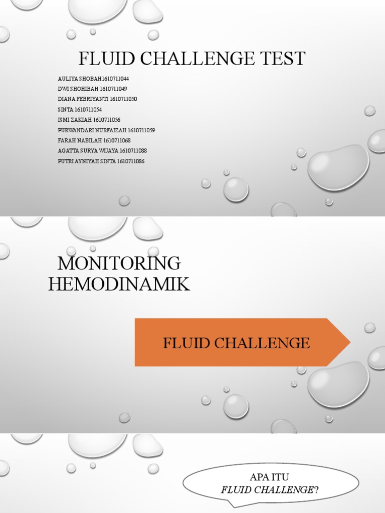 Fluid Challenge Test | PDF