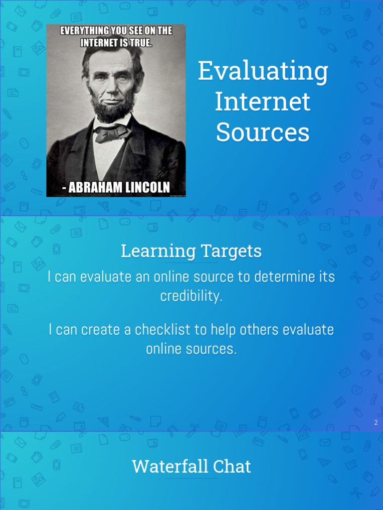 Evaluating Sources | PDF | Communication | Cyberspace