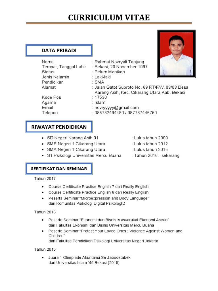 CV Rahmat Novryali Tanjung | PDF