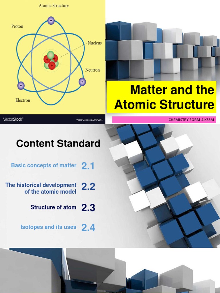 CH 2 Matter and The Atomic Structure Chemistry Form 4 KSSM | PDF ...