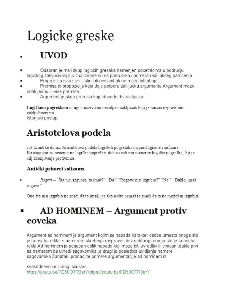 Logicke Greske | PDF