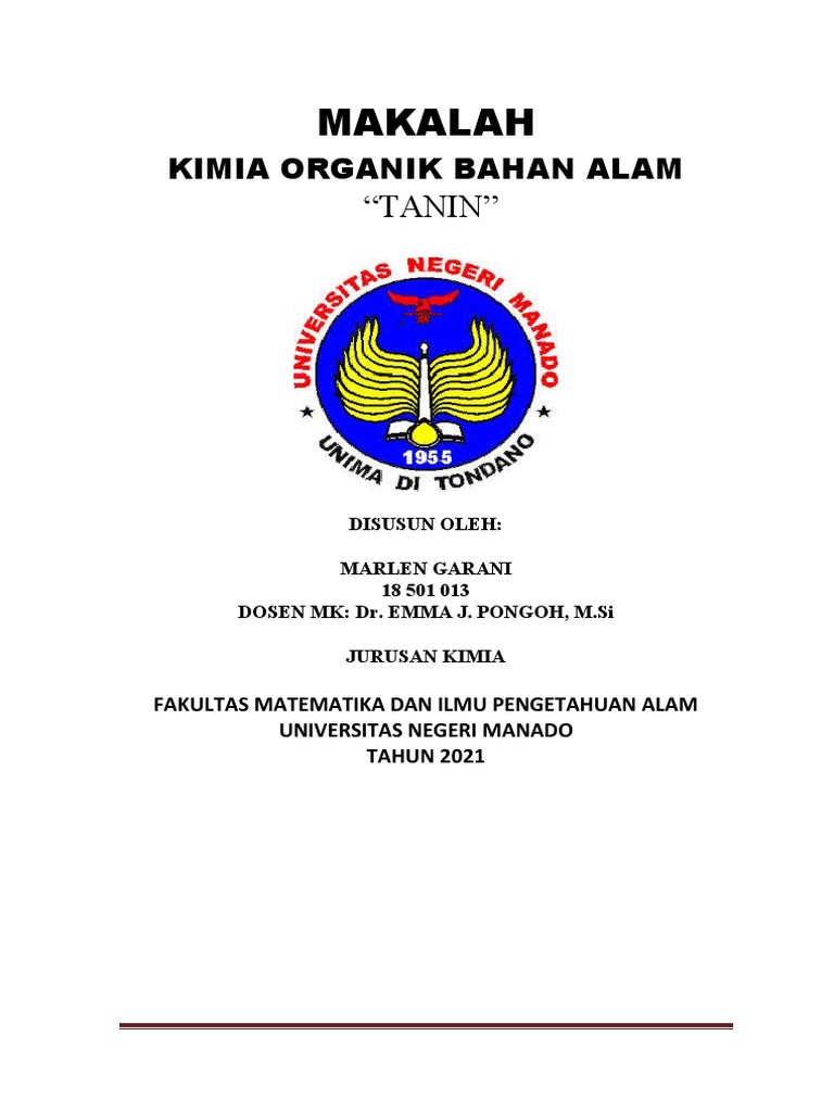 Struktur Kimia Senyawa Tanin | PDF