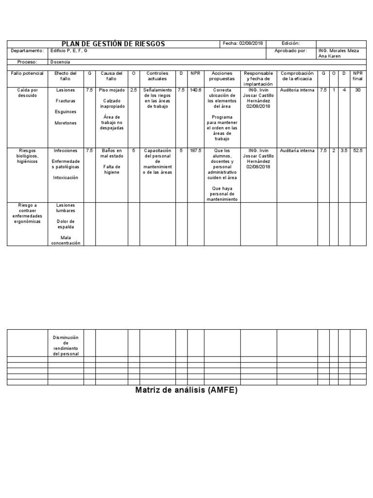 Matriz AMFE | PDF | Especialidades Medicas | Medicina CLINICA