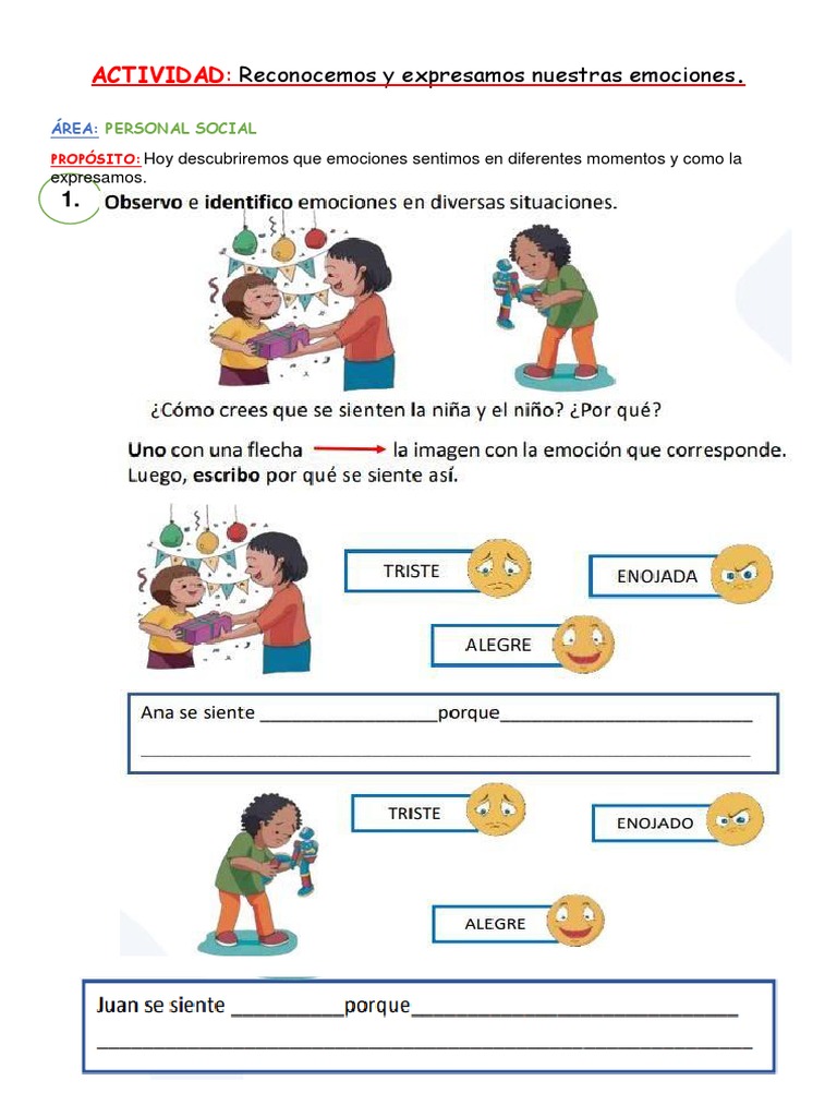 Reconoce y expresa tus emociones | PDF