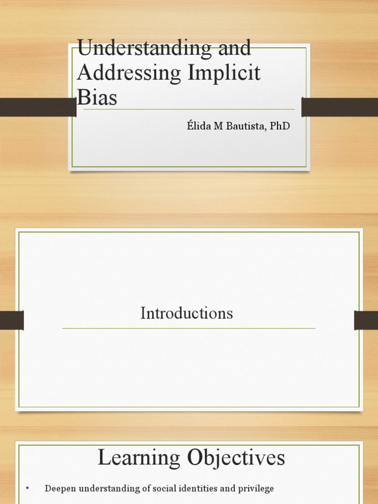 Unconscious Bias Workshop | PDF | Bias | Stereotypes