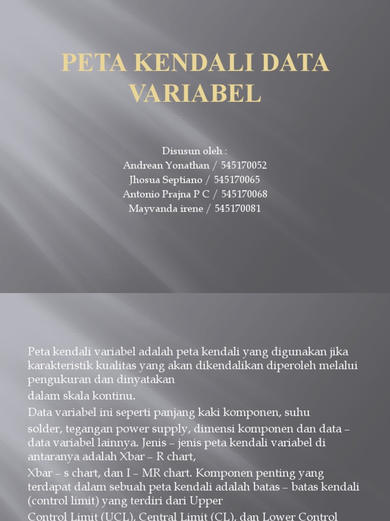 Peta Kendali Data Variabel | PDF