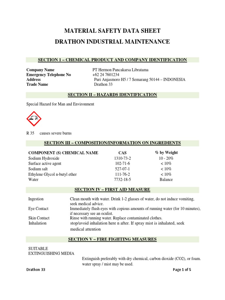 Msds 33 | PDF | Solubility | Firefighting