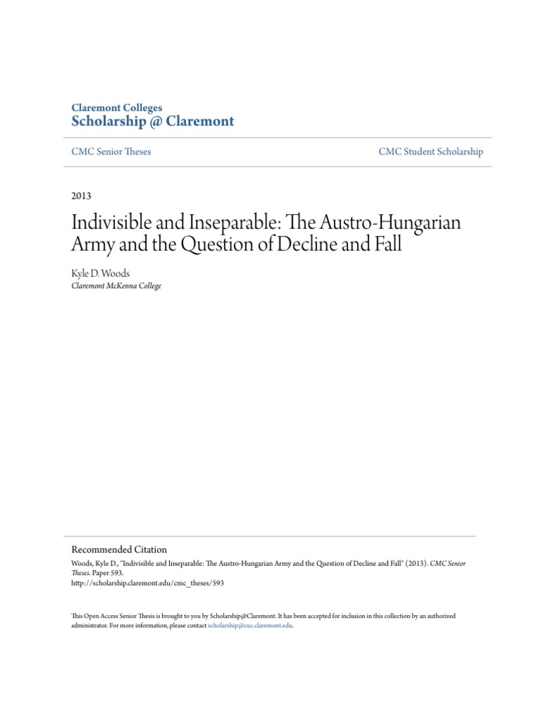 Indivisible and Inseparable - The Austro-Hungarian Army and The Qu ...