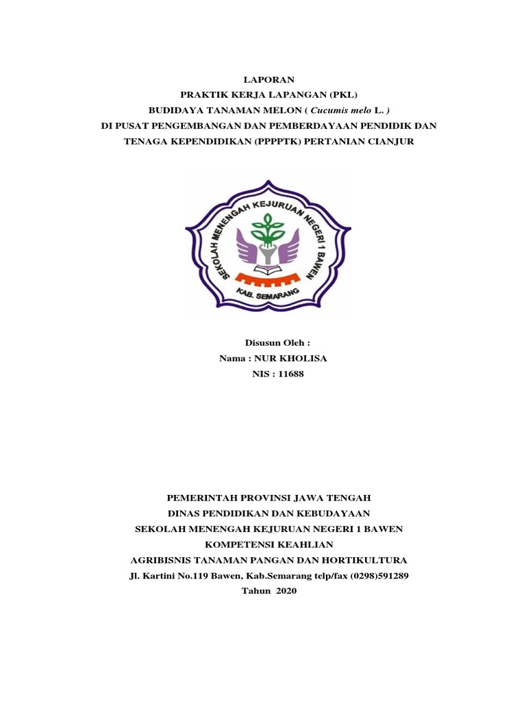Contoh Laporan PKL SMK Negeri 1 Bawen | PDF