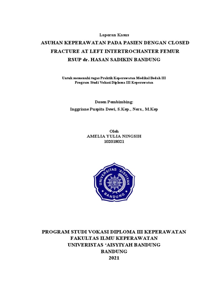 ASKEP CLOSED FRAKTUR PBK II - Amelia Yulia | PDF