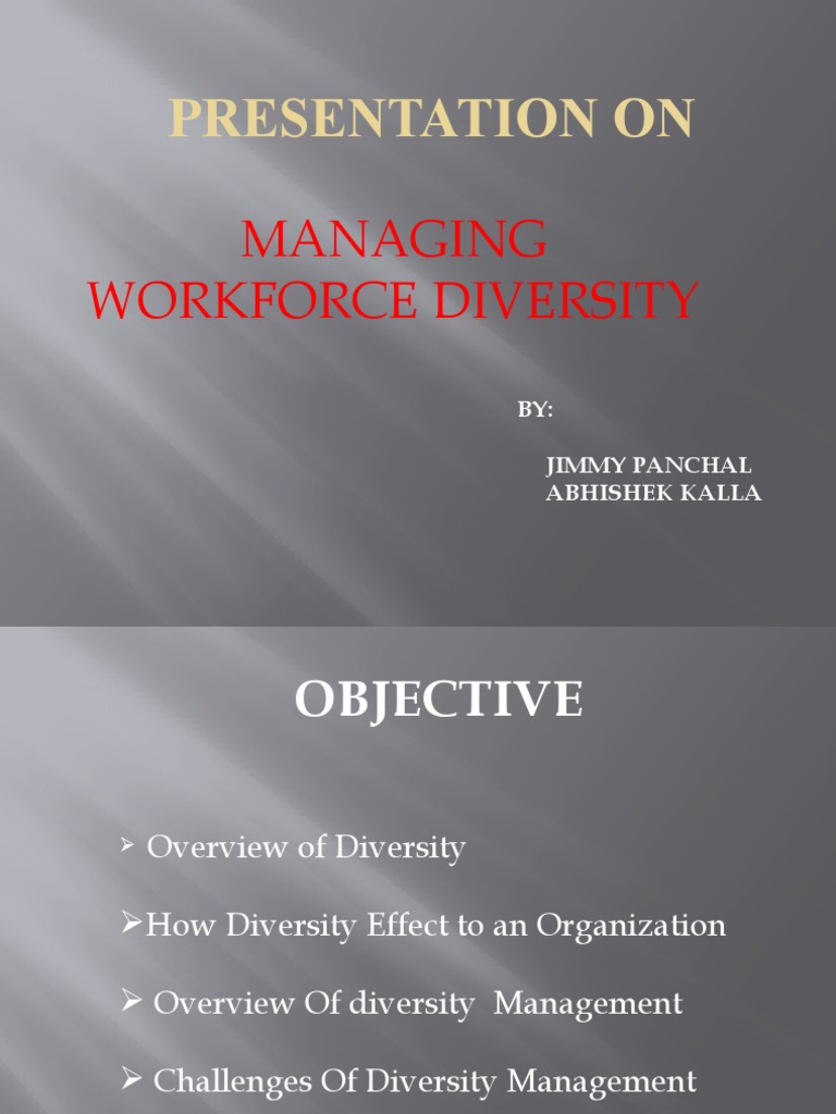 Presentation On MANAGING DIVERSITY | PDF | Diversity (Business ...