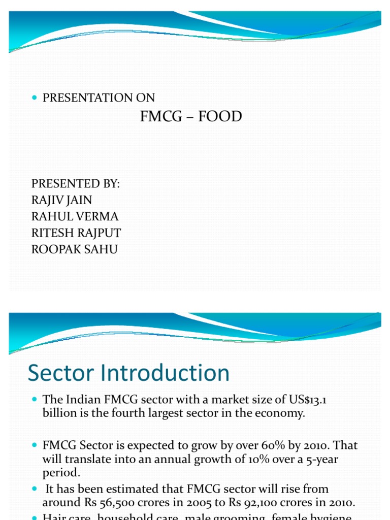 FMCG Ȃ Food: Presentation On | PDF | Dairy | Food And Drink Preparation
