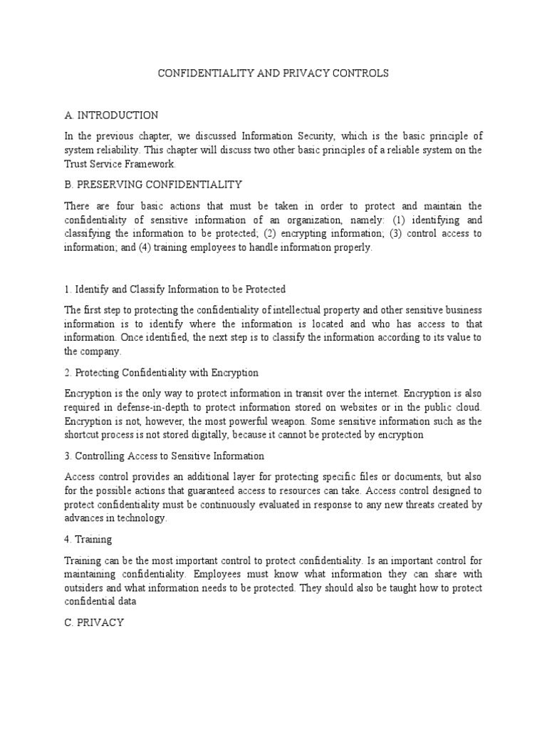 Confidentiality and Privacy Controls | PDF | Virtual Private Network ...