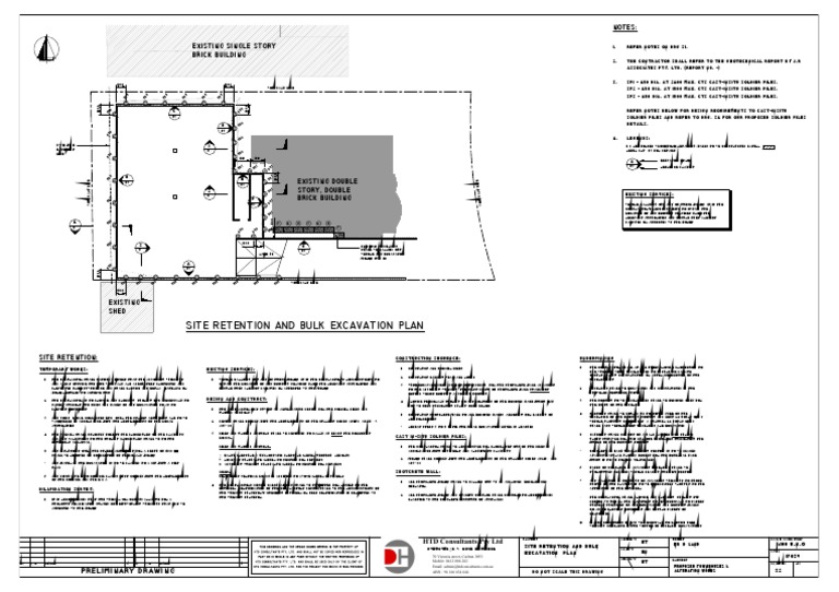 S02 - Site Retention and Bulk Excavation Plan-Rev | PDF | Deep ...