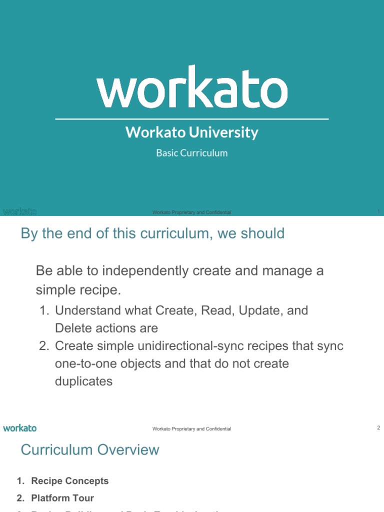 Workato University: Basic Curriculum | PDF | Boolean Data Type ...