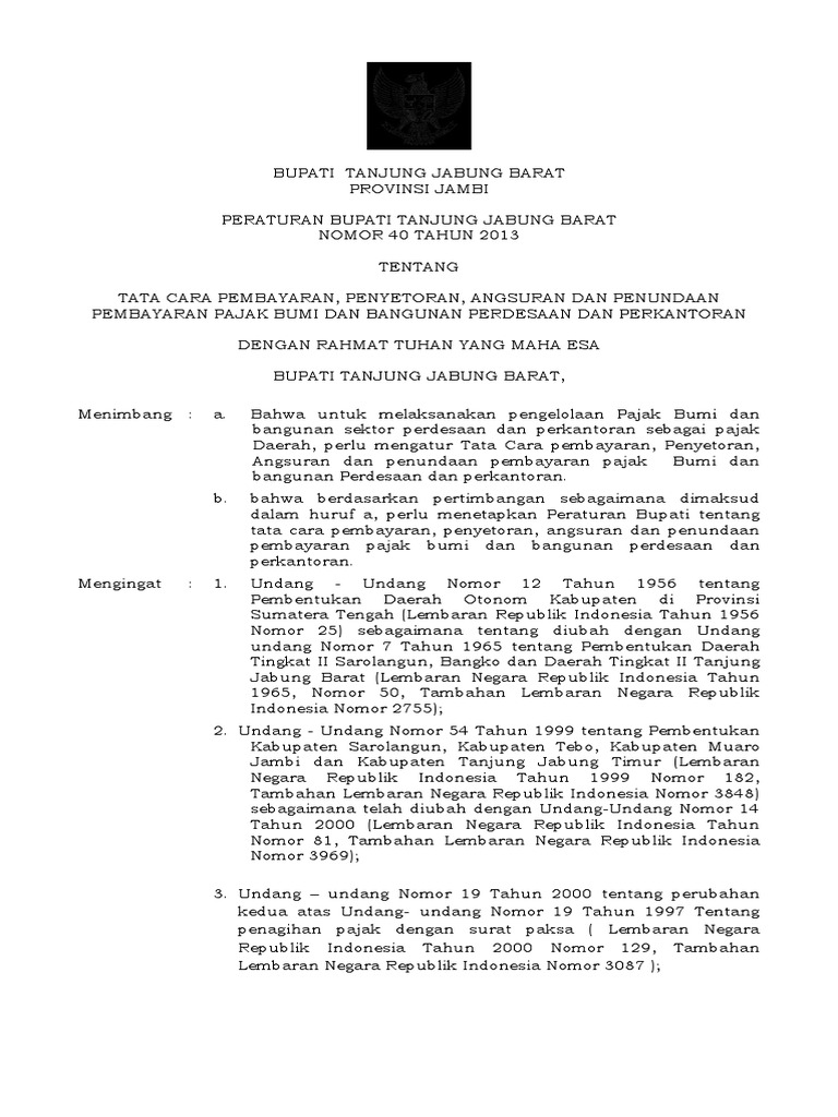 Contoh Format Perbup | PDF