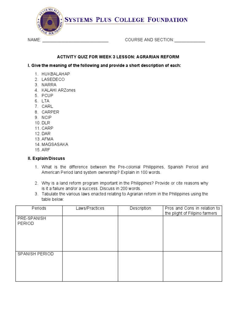 Template For Week 3 Activity Quiz | PDF