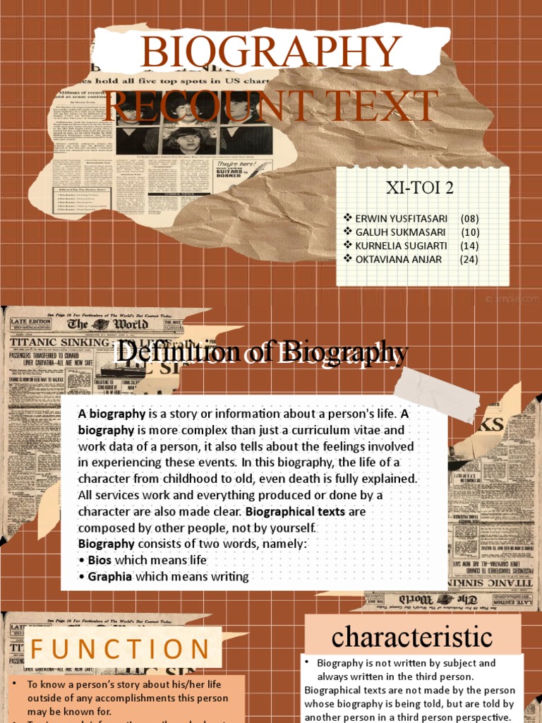 Biography Recount Text: Xi-Toi 2 | PDF | Biography