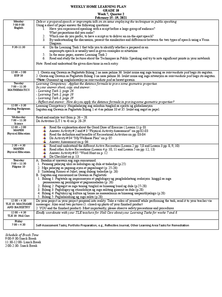 G10 WHLP Week 7 q2 | PDF | Science | Human Nature