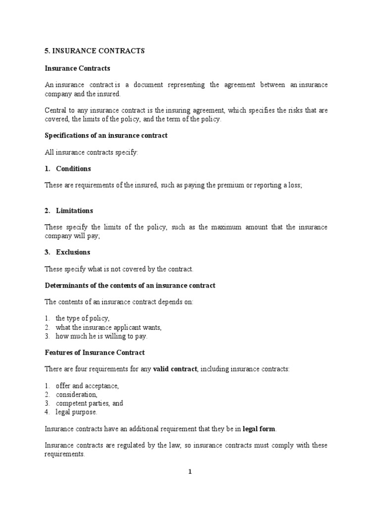 The Essential Elements of a Valid Insurance Contract: Requirements ...