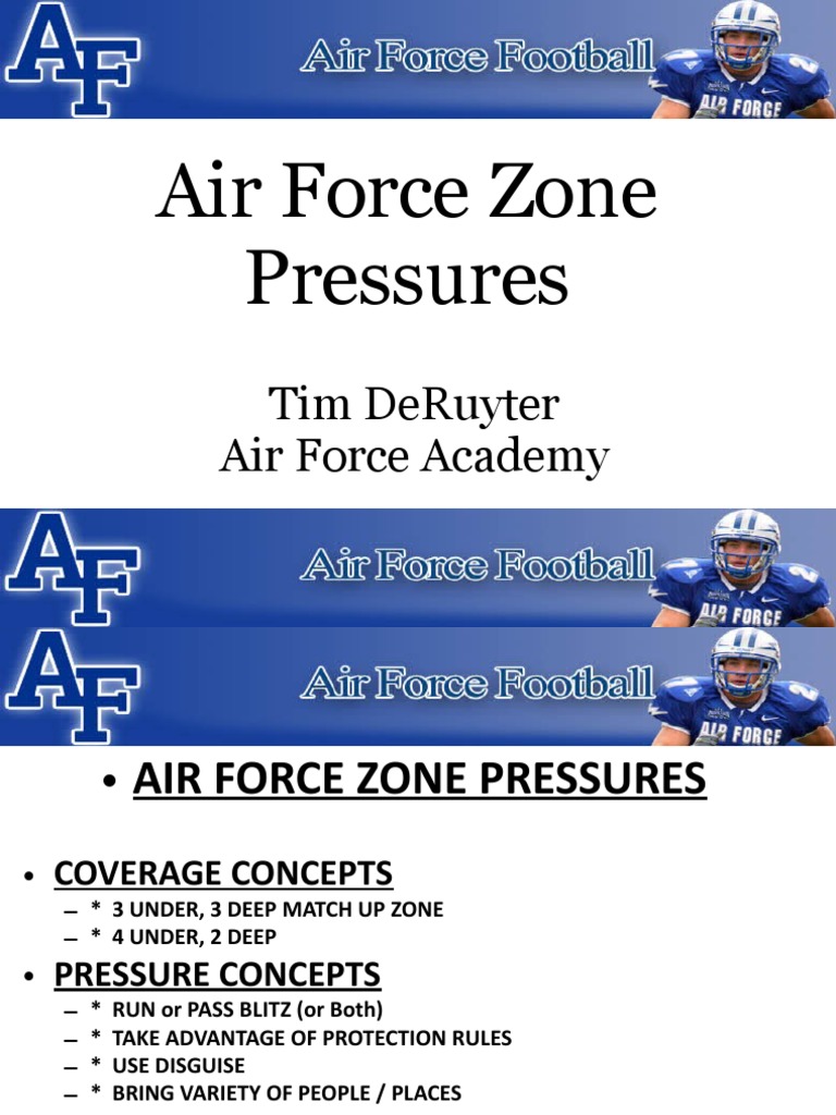 Air Force Academy Zone Pressures | PDF | Sports | American Football