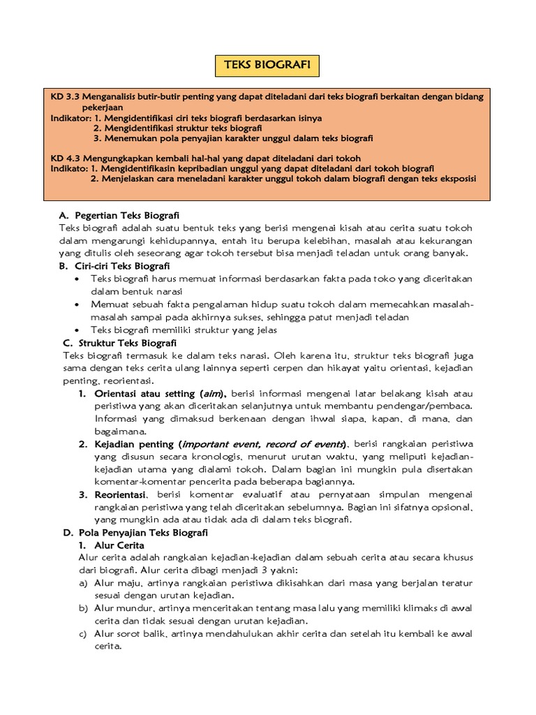 Biografi-Kd 3.3-4.3 | PDF | Fiksi Umum