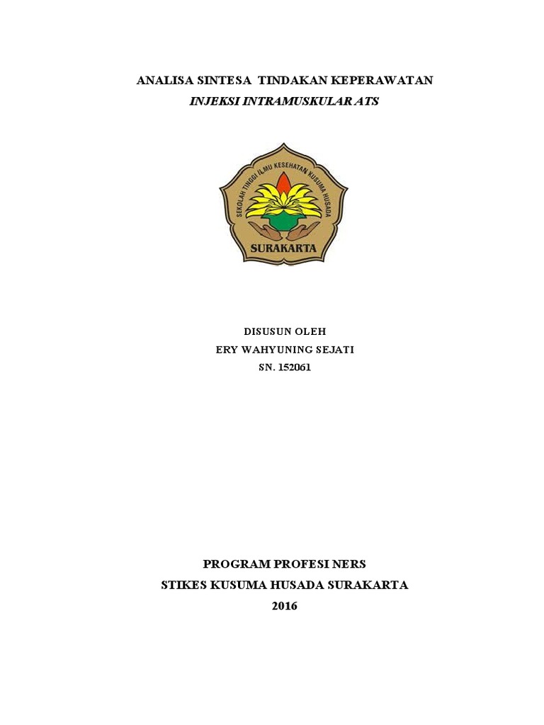 Injeksi ATS untuk Pencegahan Tetanus | PDF | Kesehatan Holistik | Sains ...