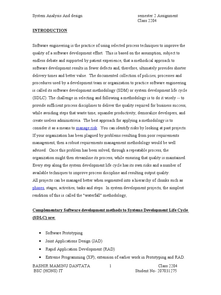 History of System Development | PDF | Software Development Process ...