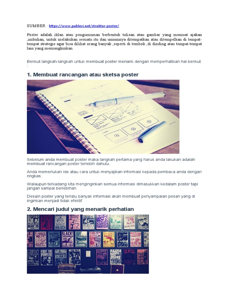 Langkah Langkah Membuat Poster | PDF