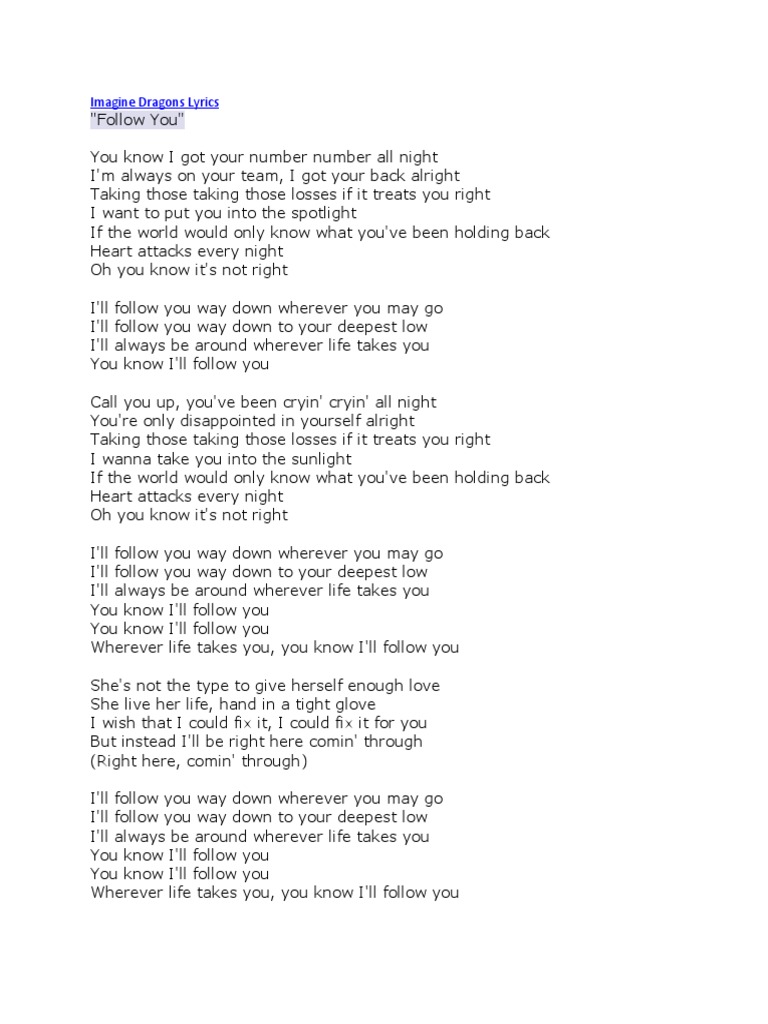 Imagine Dragons Lyrics | PDF