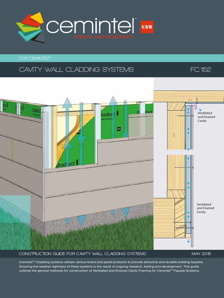 Cavity Wall Cladding Systems FC:152: CSR Cemintel | PDF | Building Insulation | Wall