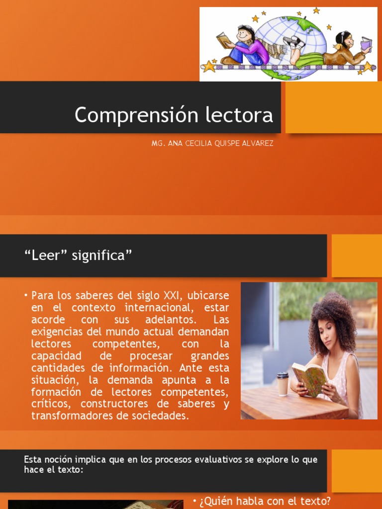 Sesión 2 Diapositivas Comprensión Lectora | PDF | Comprensión lectora ...